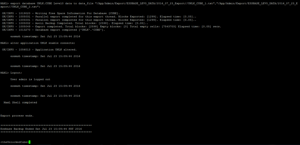 Shell Scripts and Exports II - The Unlocked Cube